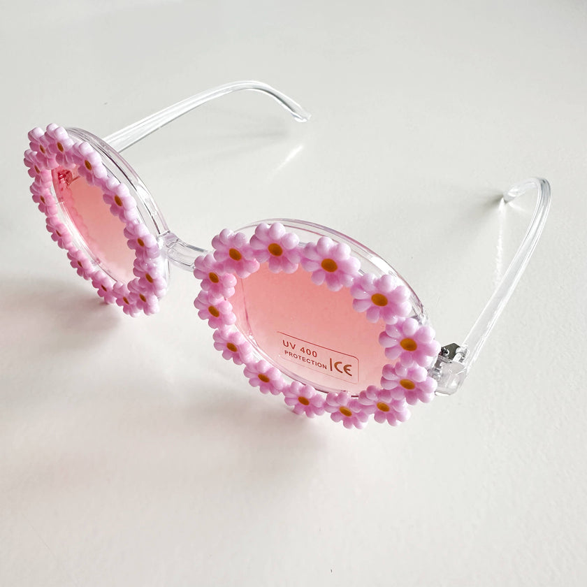 Sunglasses for Kids (Daisy Pink) Flower Frame – Little-Minnows