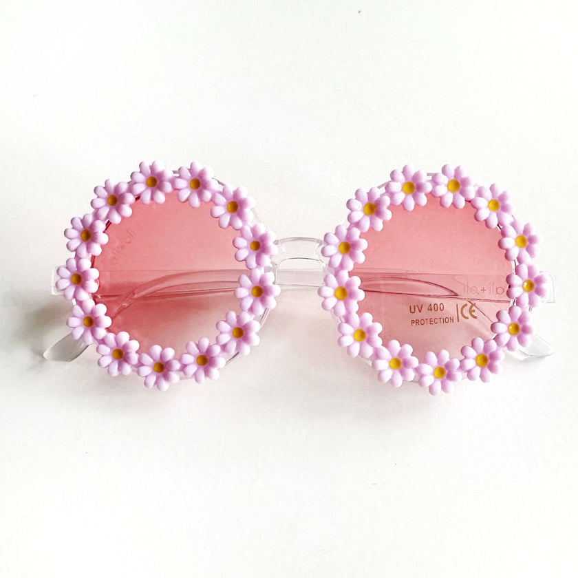 Sunglasses for Kids (Daisy Pink) Flower Frame – Little-Minnows