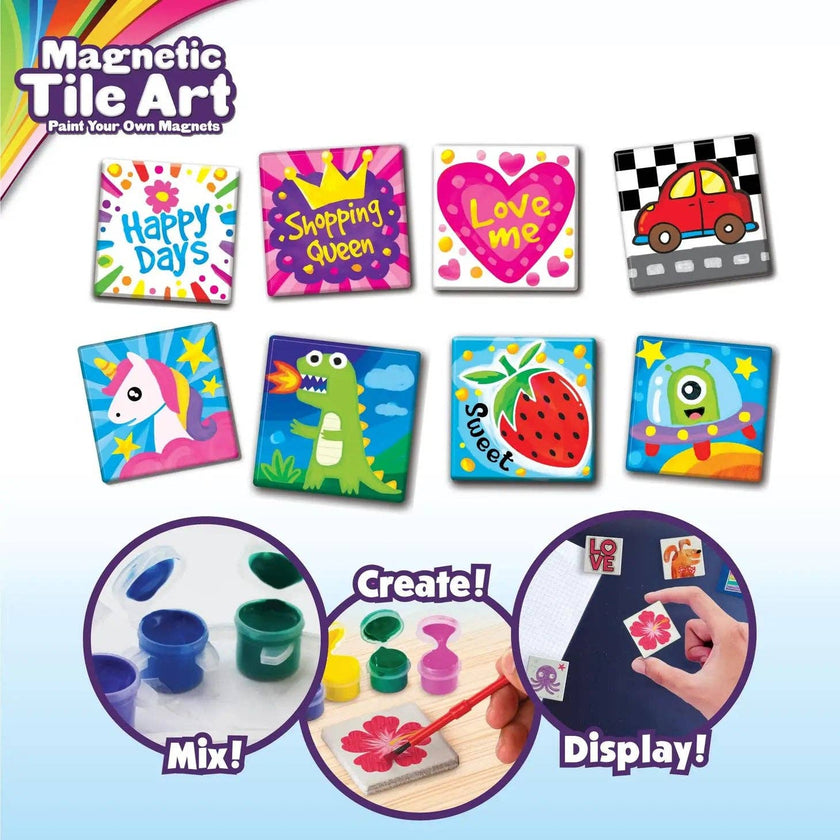 Magnetic Mini Tile Art - Make Your Own Paint Art Craft Set Toy for Kid ...