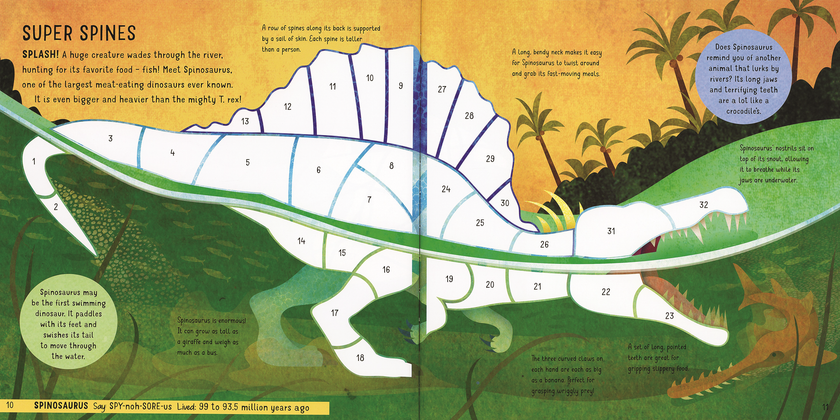 Sticker by Number: Dinosaurs Sticker Book – Little-Minnows