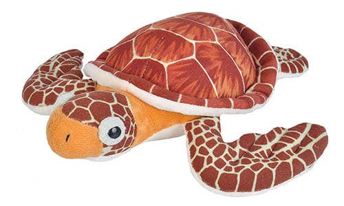 Loggerhead Sea Turtle Orange/Tan 8" Plush Stuffy Stuffed Animal ...