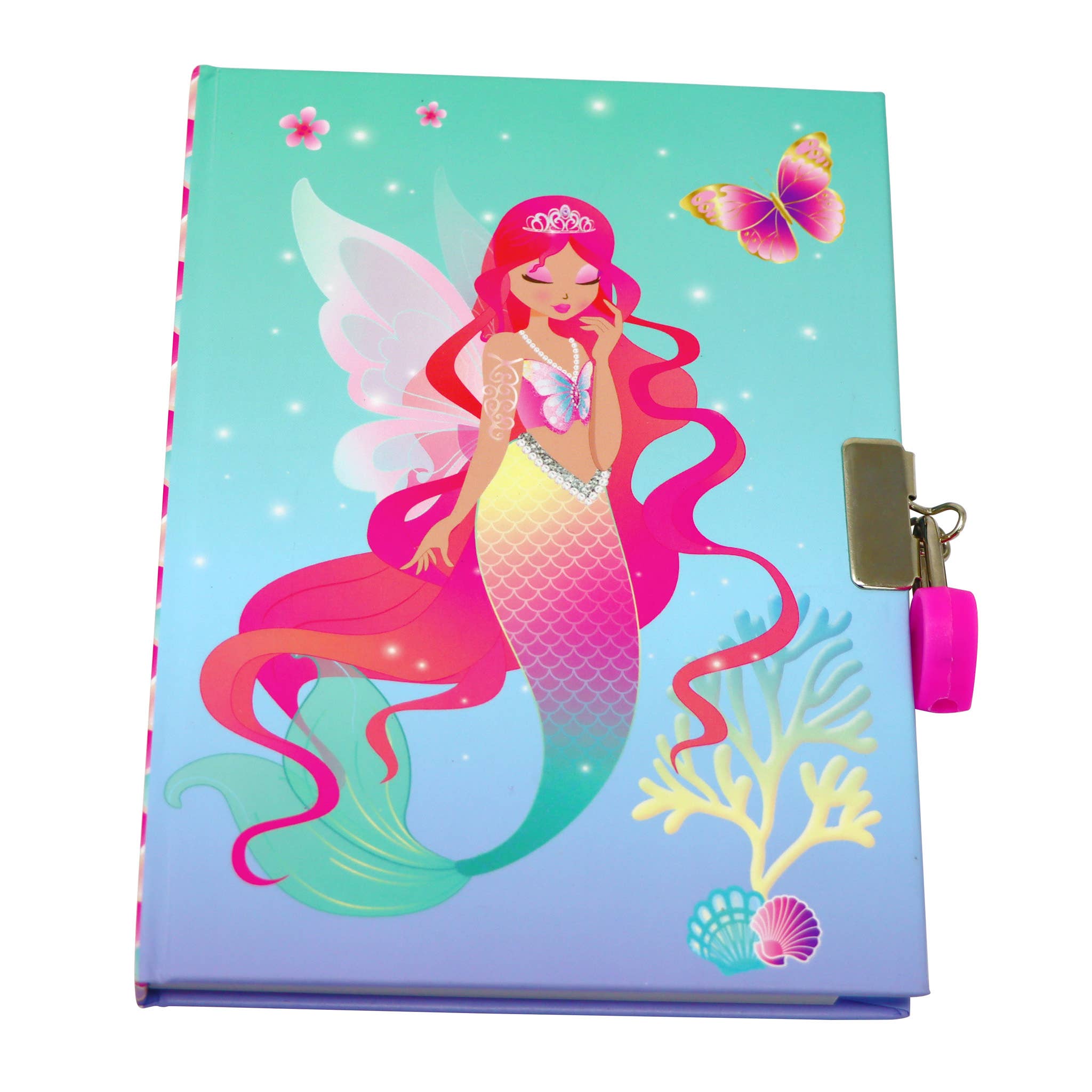 Shimmering Mermaid Strawberry Scented Lockable Diary – Little-Minnows